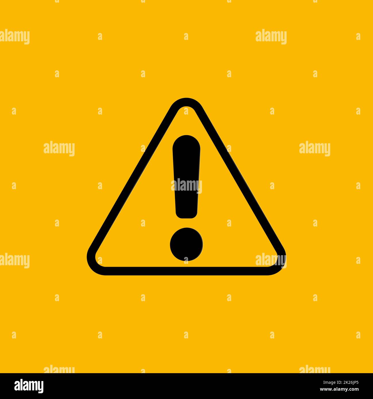 Exclamation mark. Attention web message. Danger sign. Modern abstract ...