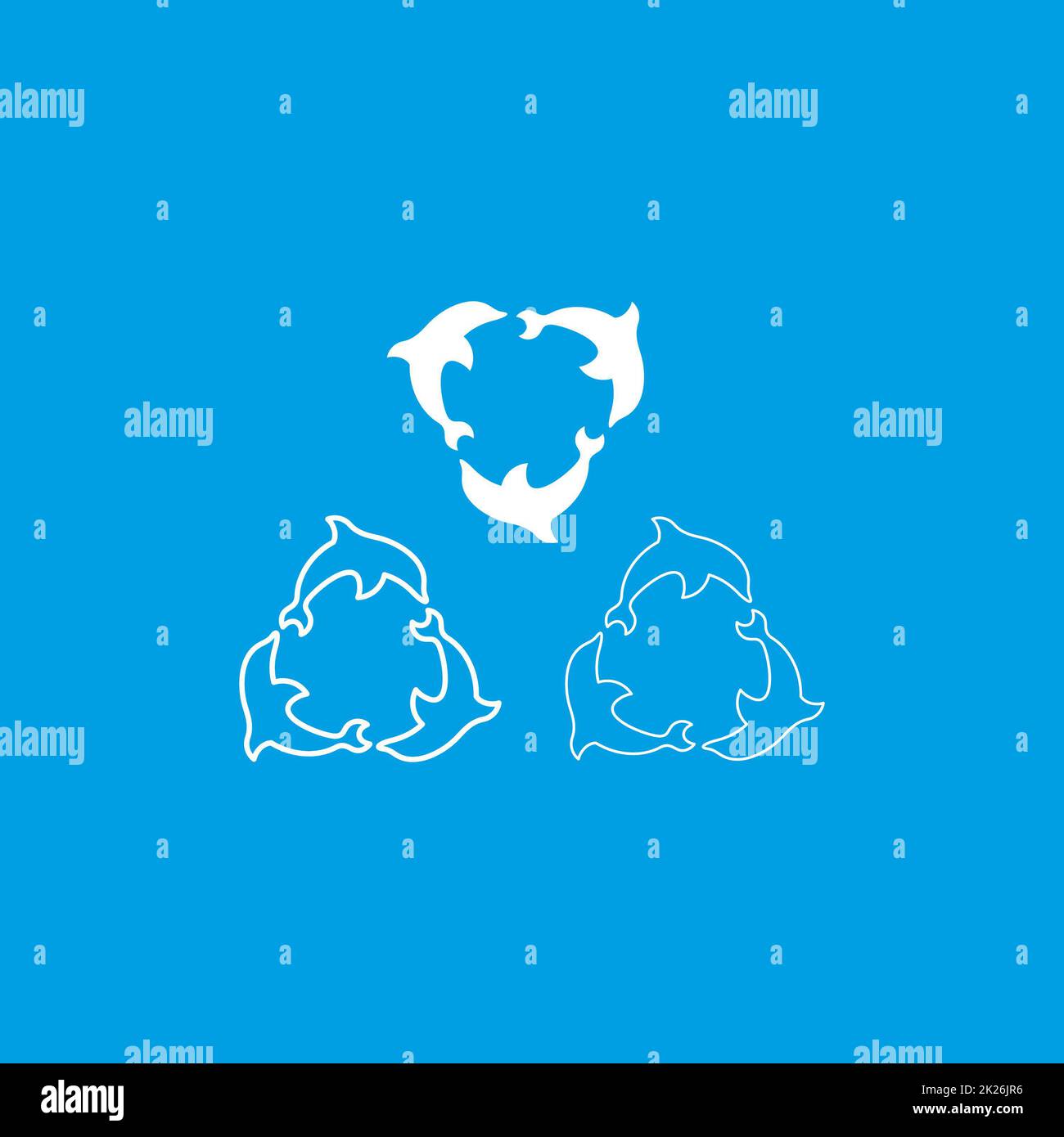 Marine dolphin icon outline hi-res stock photography and images - Alamy