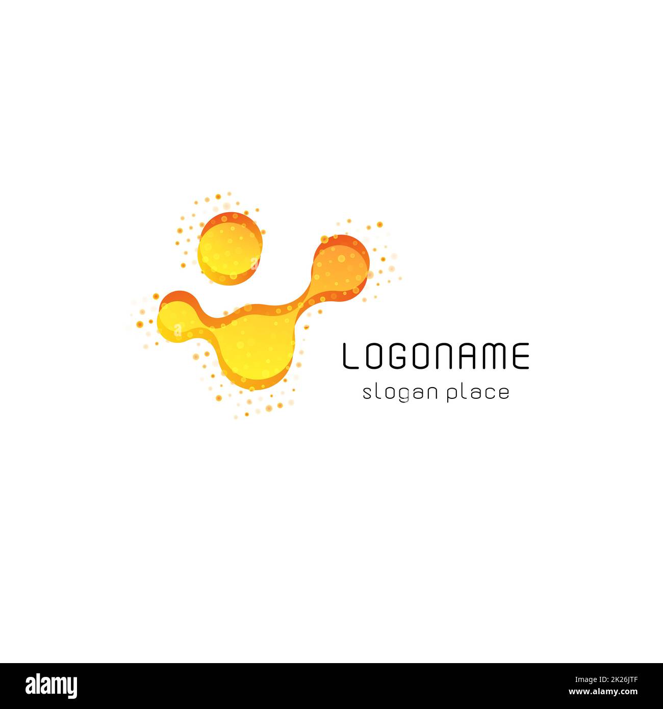 Abstract molecules design. Vector illustration. Atoms. Medical logo ...