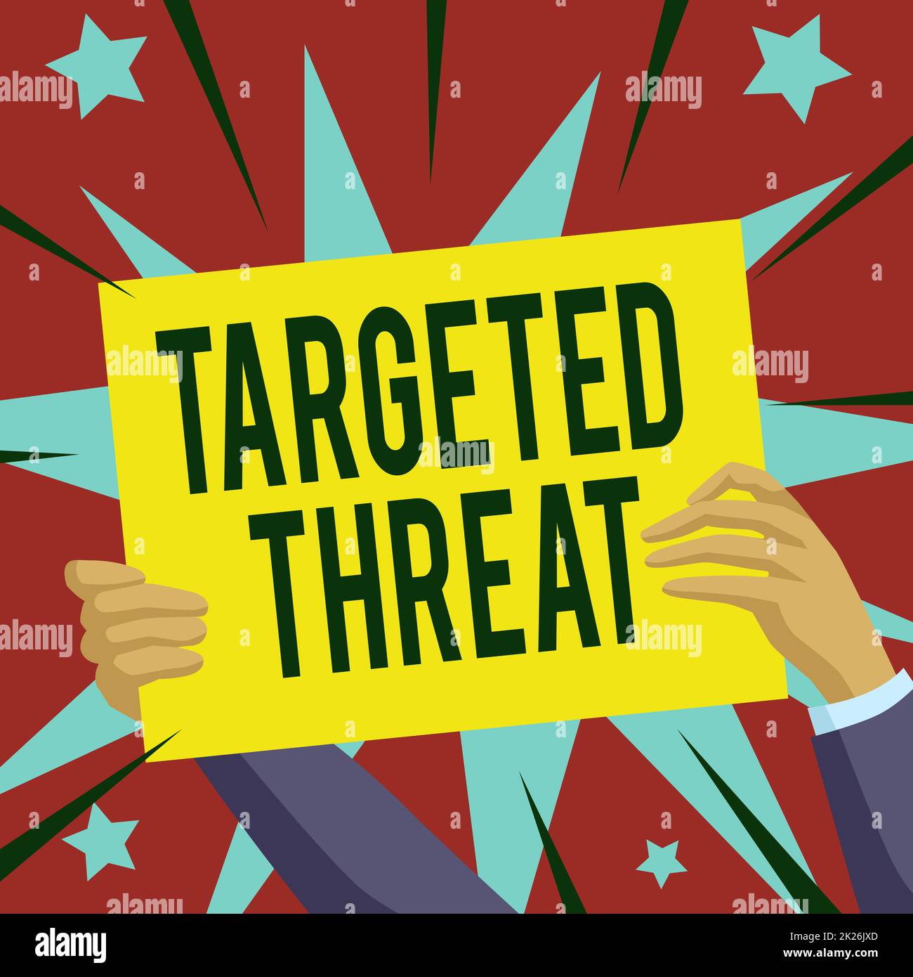 Hand writing sign Targeted Threat. Word Written on class of malware ...