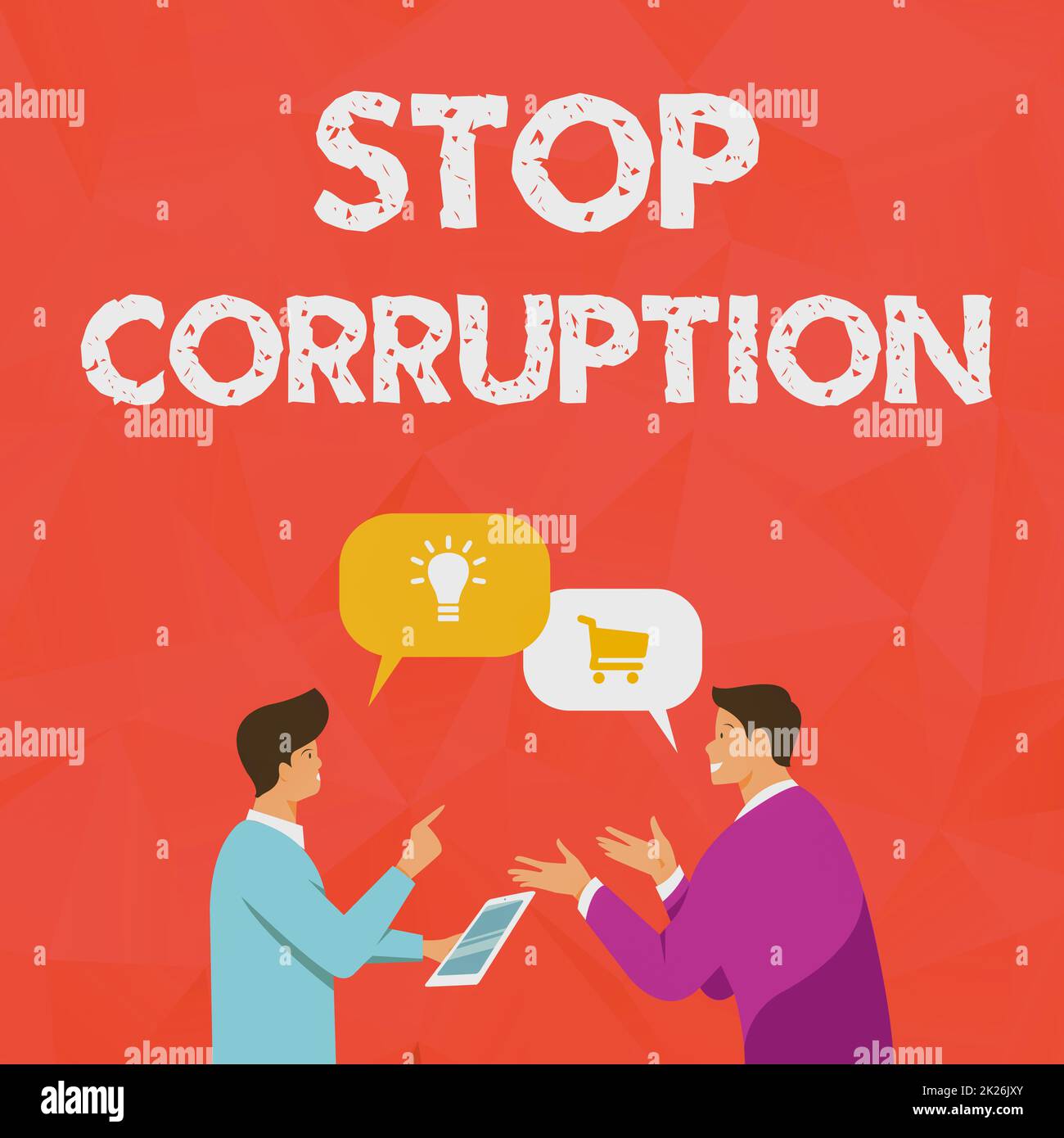 Text showing inspiration Stop Corruption. Conceptual photo Put an end ...