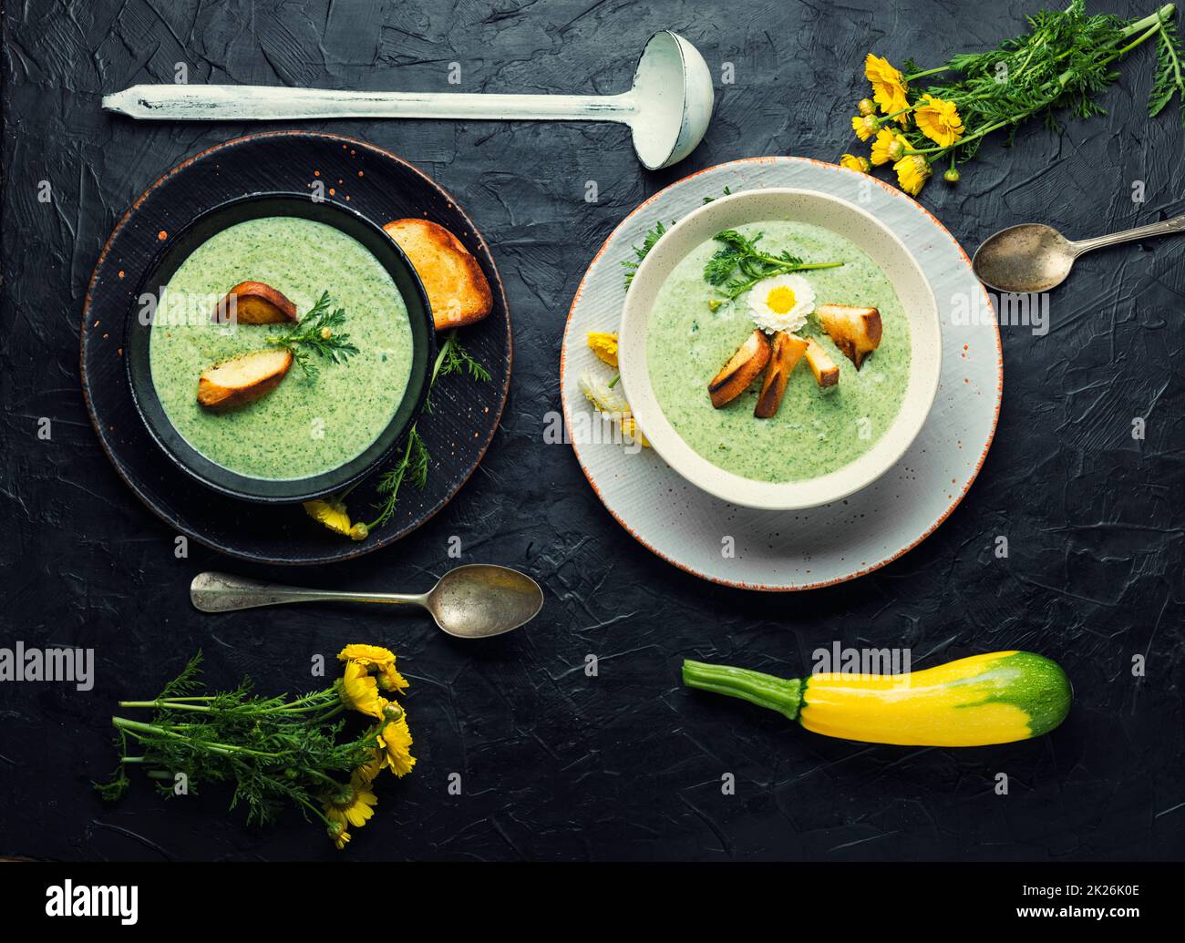 Vegetable summer soup, puree soup Stock Photo - Alamy