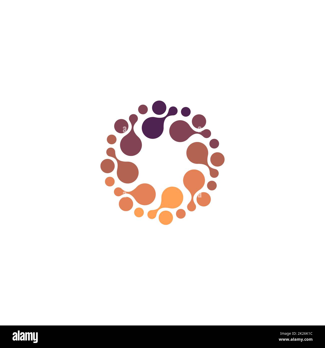 Vector isolated sun logo design template. Abstract dots symbol. Icon ...