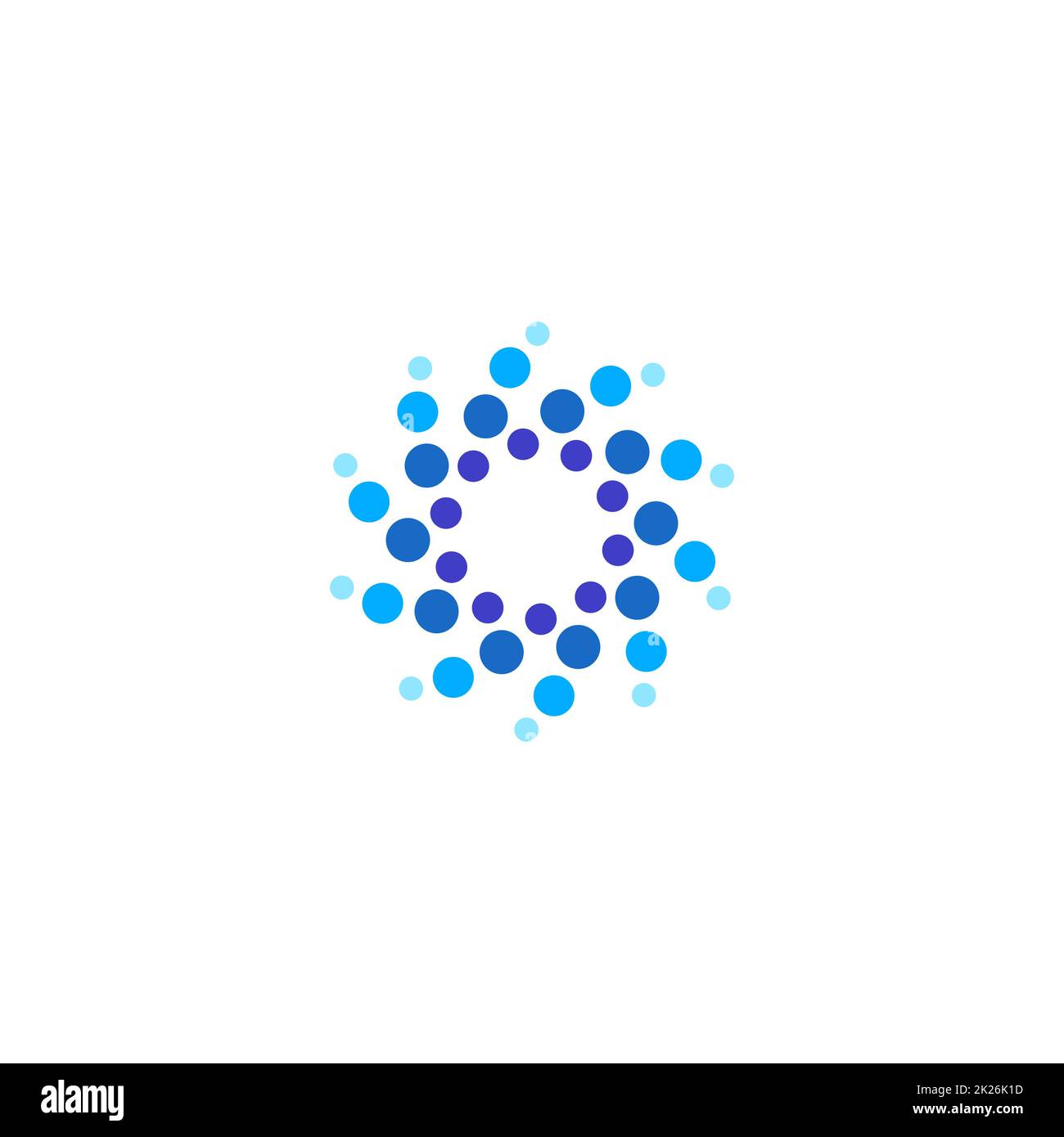 Vector isolated sun logo design template. Abstract dots symbol. Icon ...