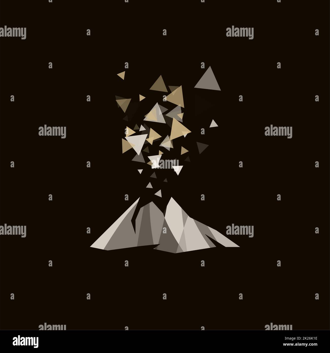 Volcano magma eruptio icon collection. Spectacular natural phenomenon ...