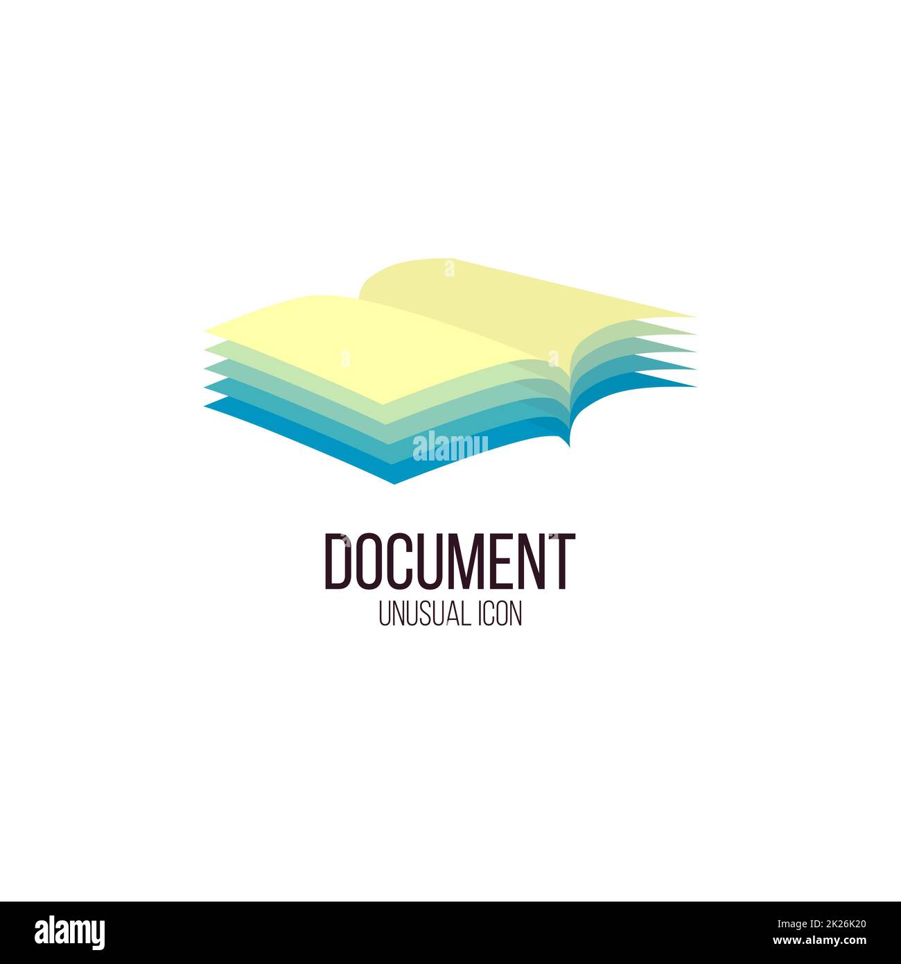 Isolated book vector logo. Documents logotype. Education and office ...