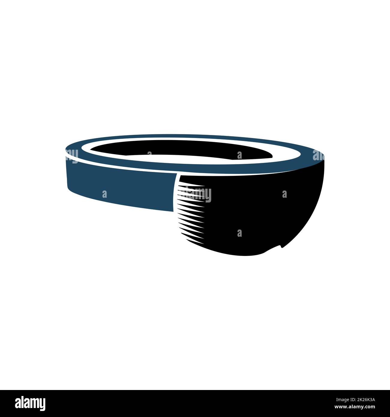 Isolated vr headset logotype on white background. Black color virtual ...