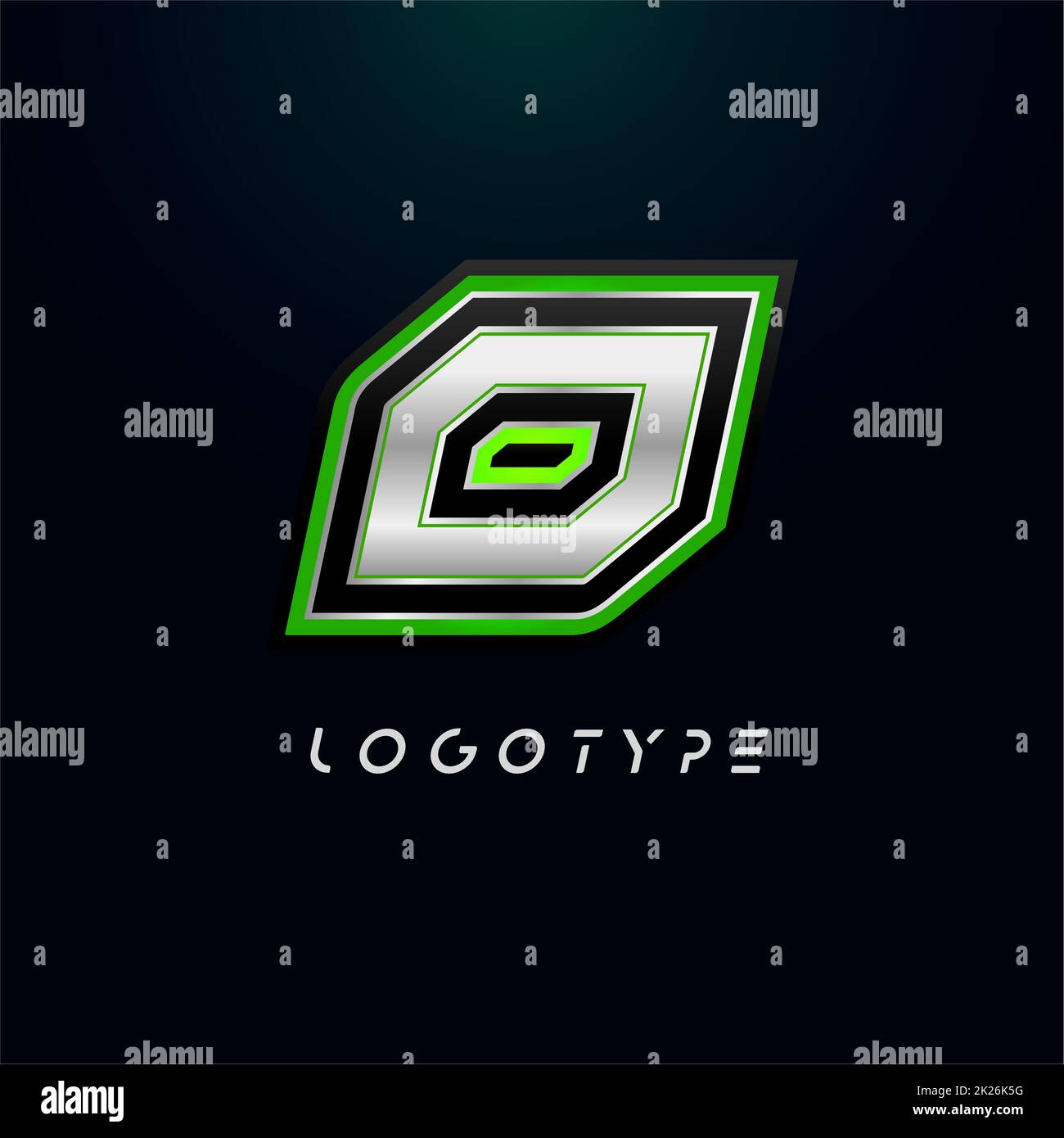 Letter O for video game logo and super hero monogram. Sport gaming ...