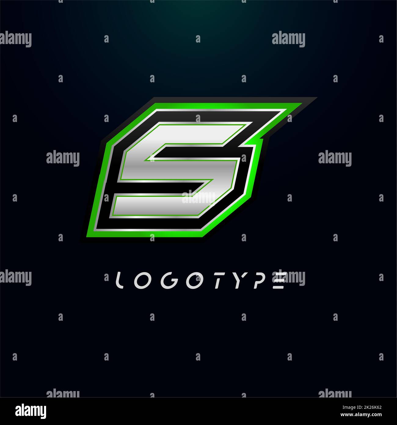 Letter S for video game logo and super hero monogram. Sport gaming ...