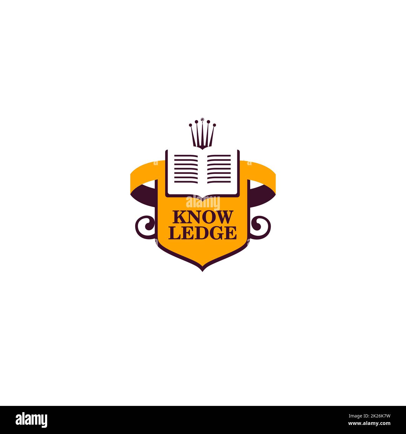 Isolated abstract book vector logo. School and university logotype ...