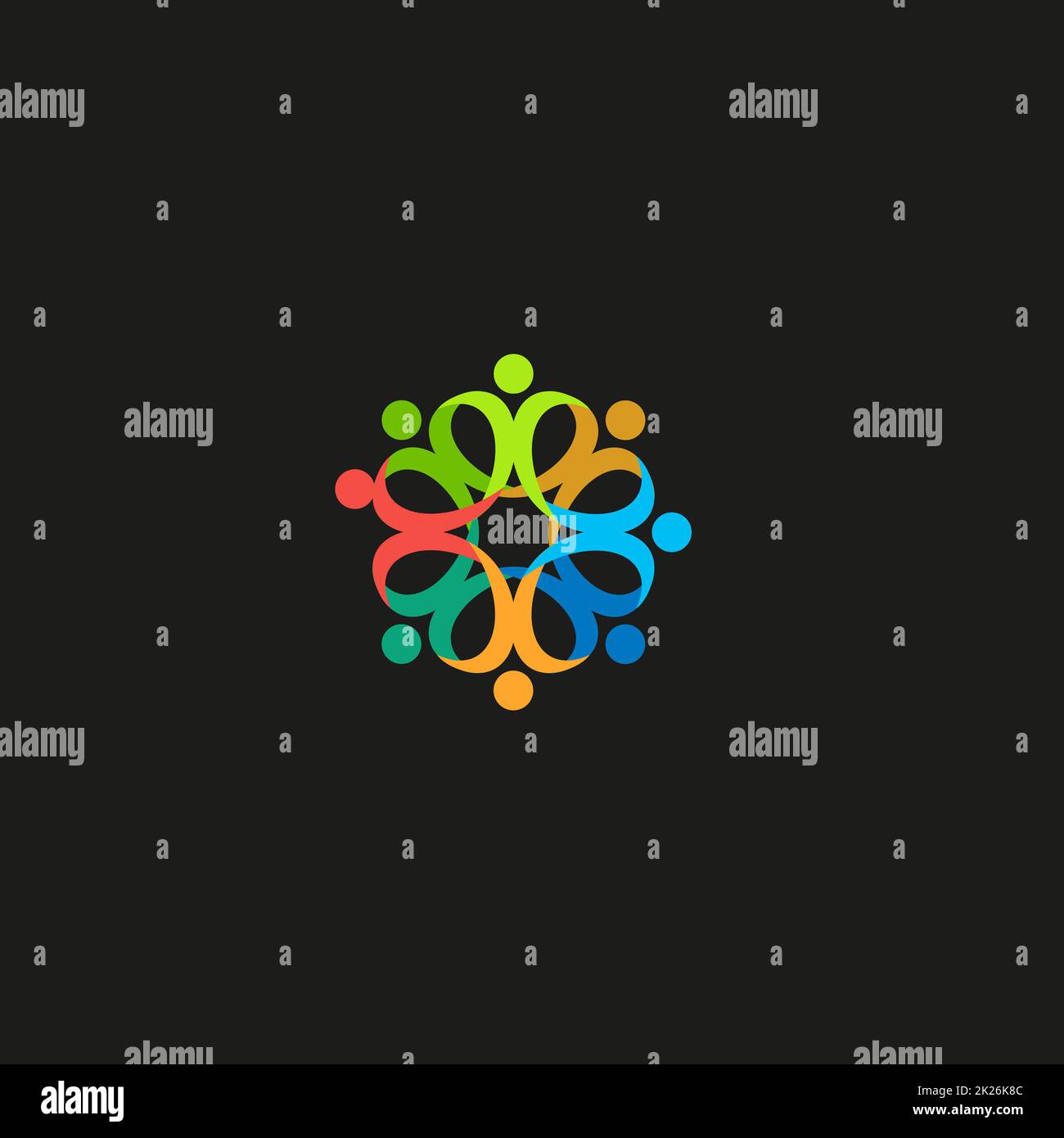 Isolated colorful flower petals contour logo.Floral decorative element ...