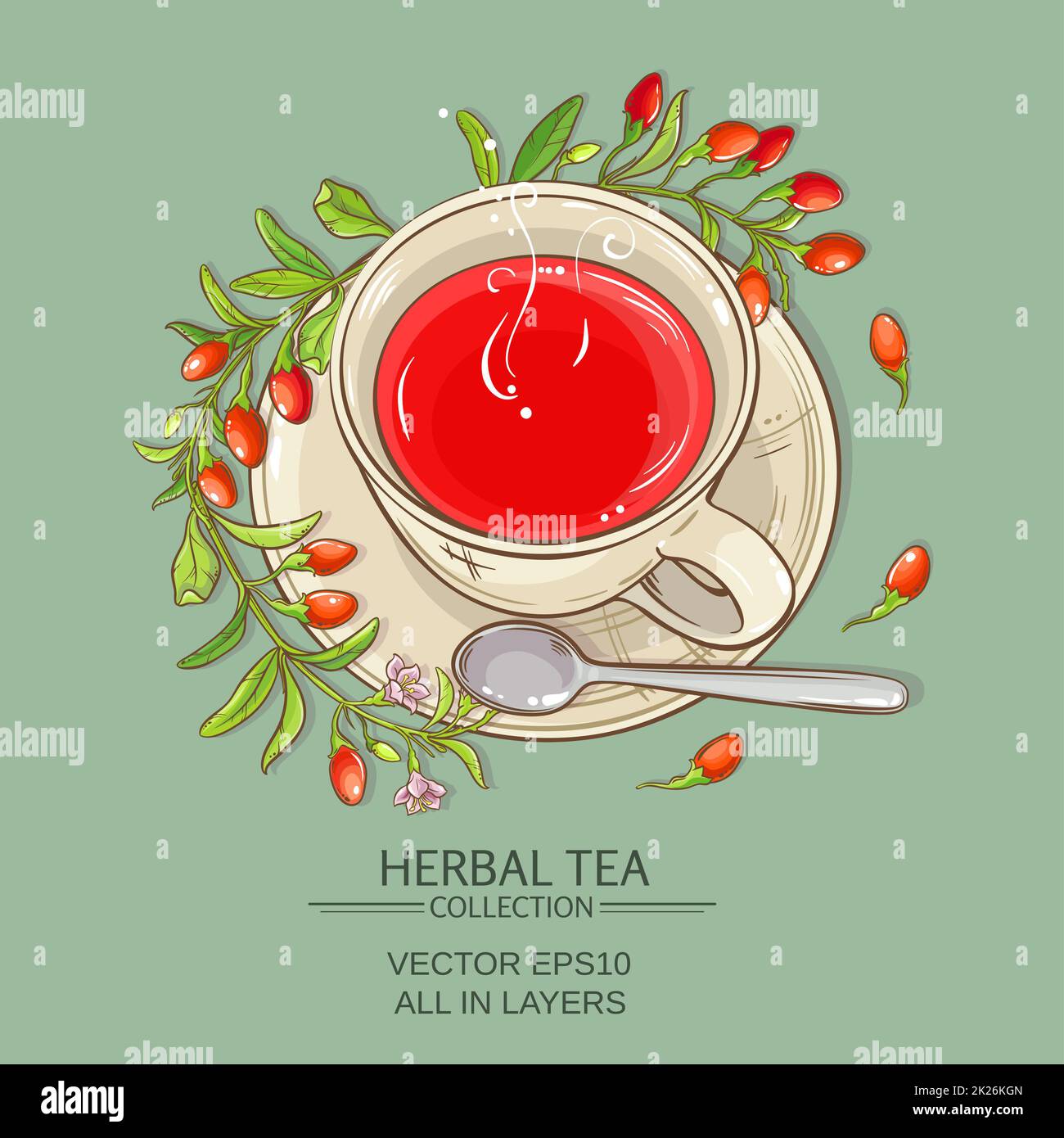 Tea fresh goji berries hi-res stock photography and images - Alamy