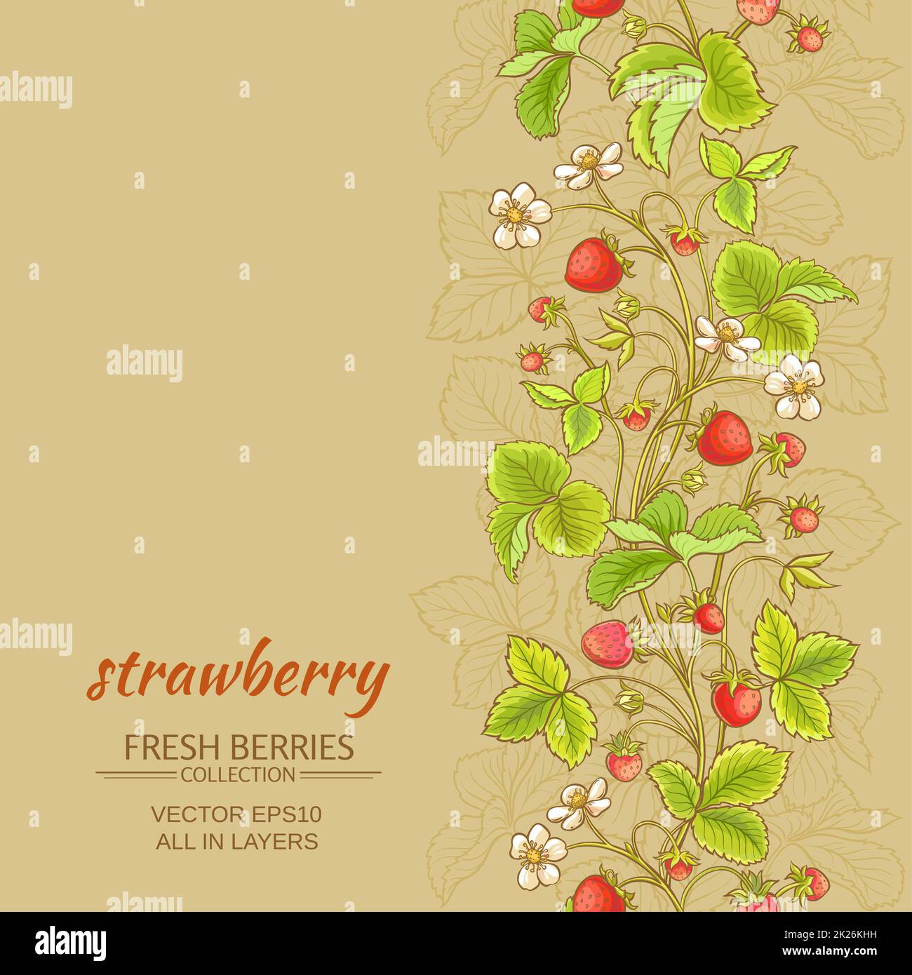 strawberry vector background Stock Photo - Alamy