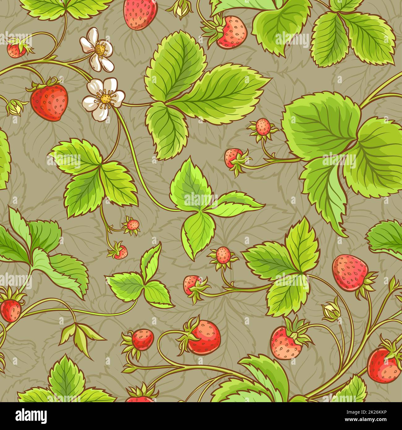 Cartoon strawberry pattern hi-res stock photography and images - Alamy