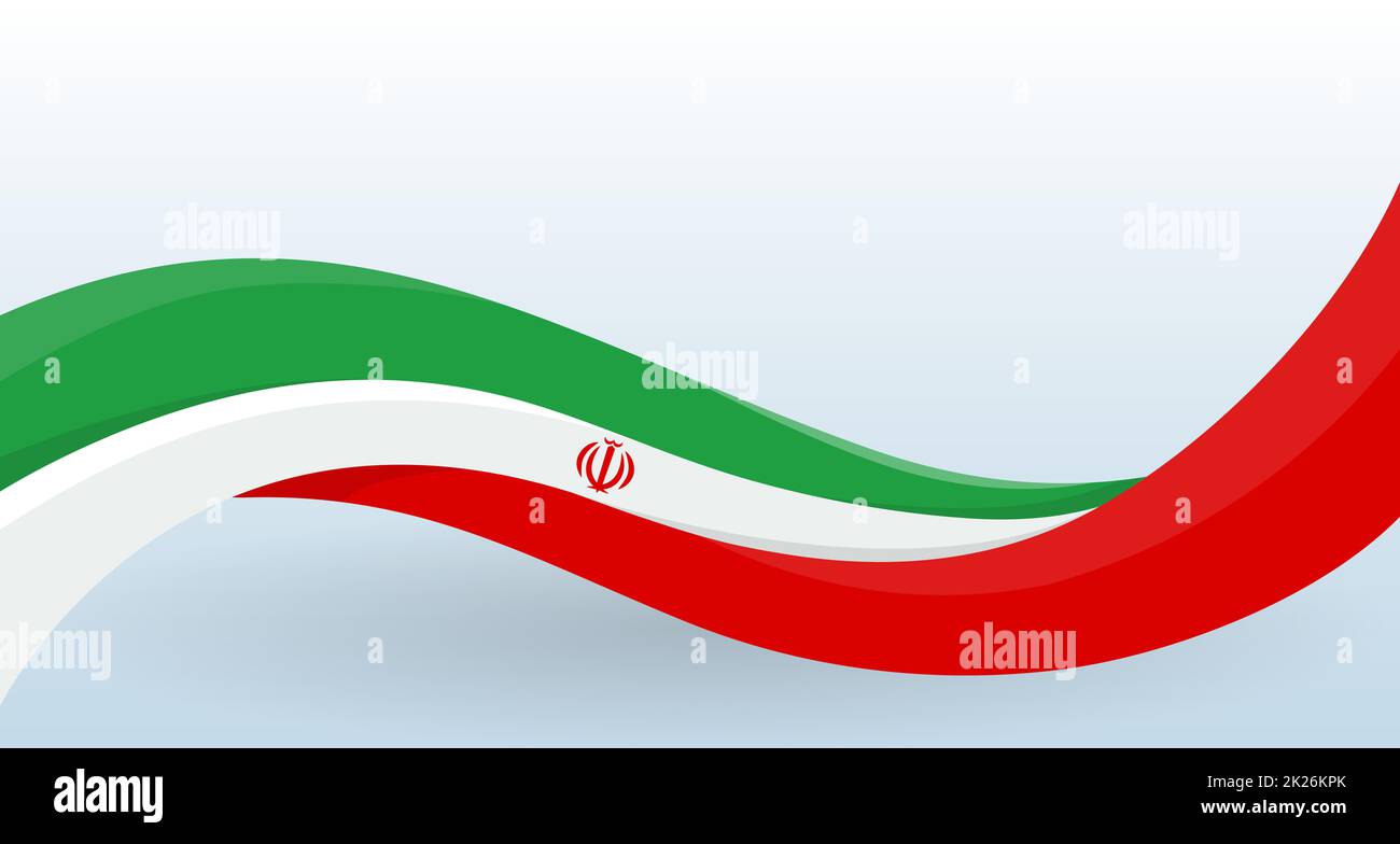 Iran Waving National flag. Modern unusual shape. Design template for ...