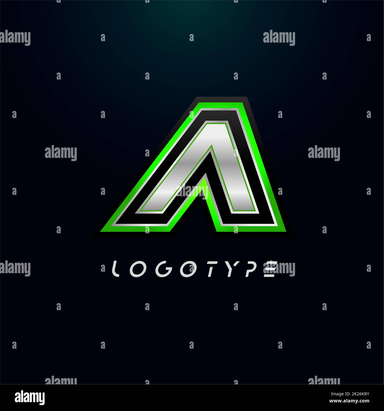 Letter A for video game logo and super hero monogram. Sport gaming ...