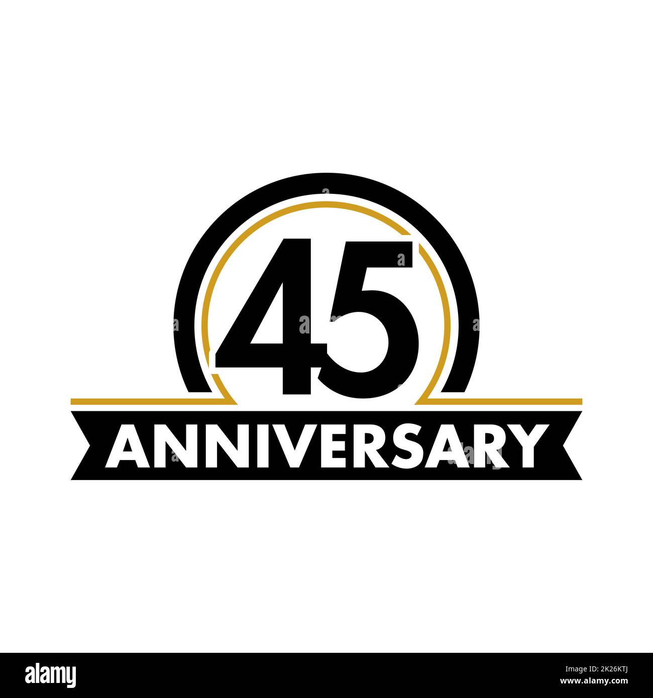 45 years birthday logo Cut Out Stock Images & Pictures - Alamy