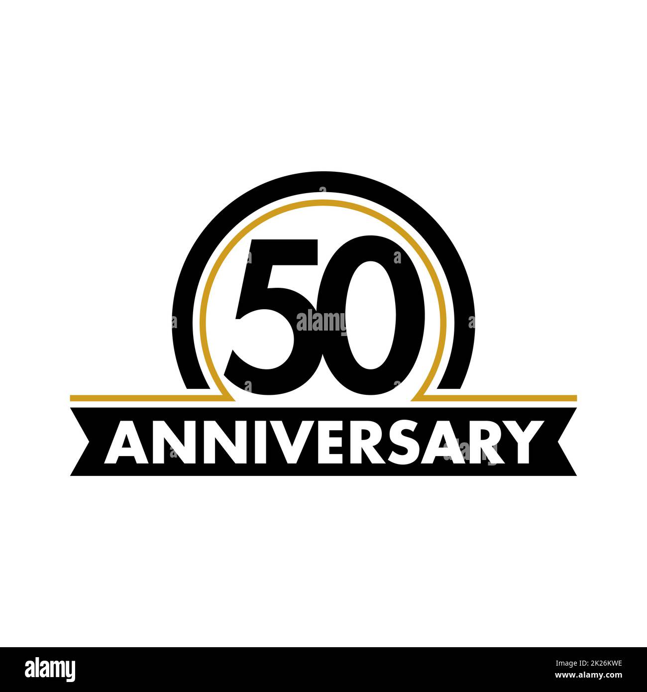 Anniversary vector unusual label. Fiftieth anniversary symbol. 50 years ...