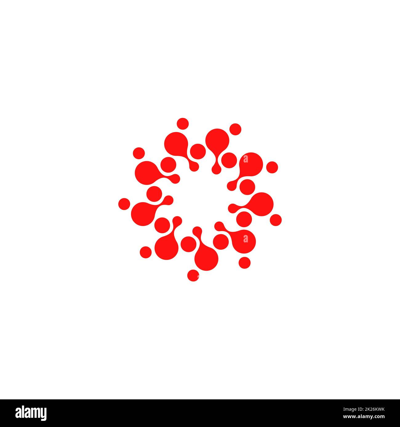 Vector isolated sun logo design template. Abstract dots symbol. Icon ...