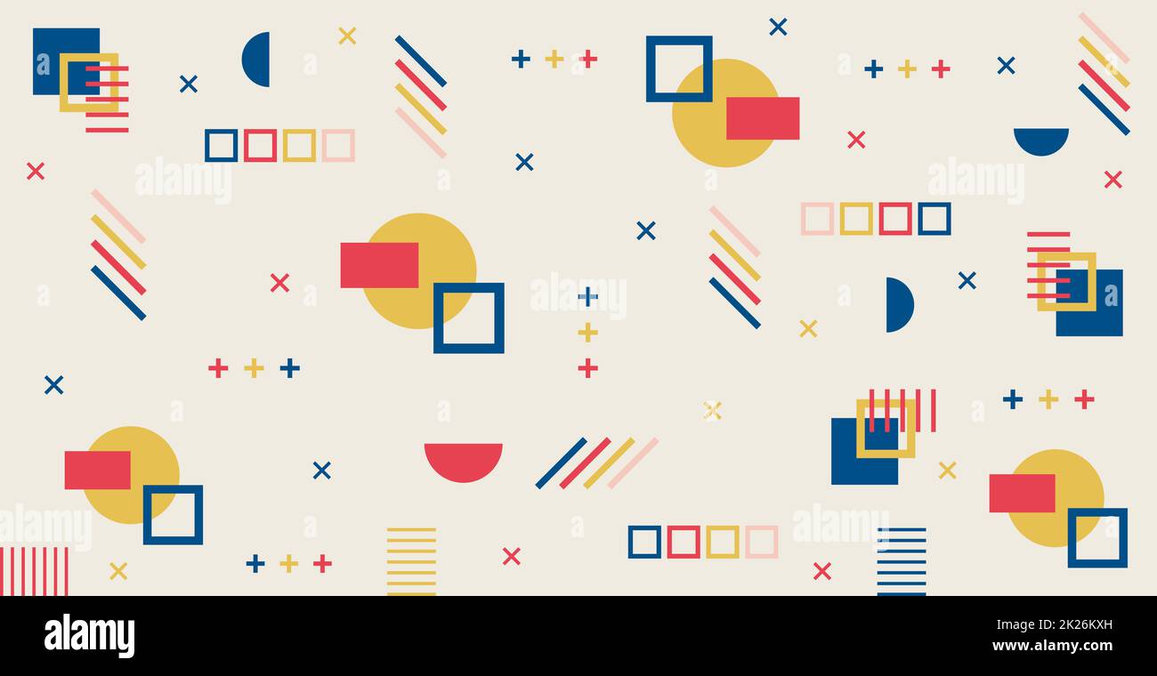Abstract background with different geometric shapes - illustration ...