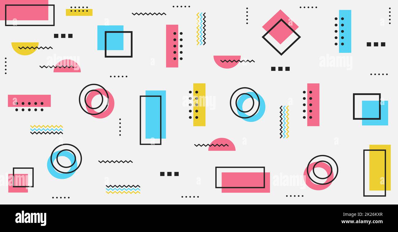 Abstract background with different geometric shapes - illustration ...