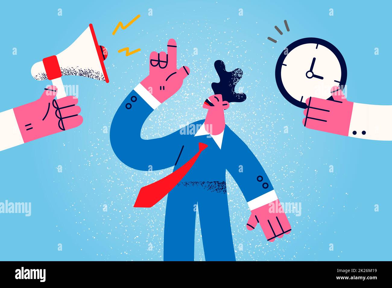 Cartoon alarm clock happy smiling hi-res stock photography and images ...