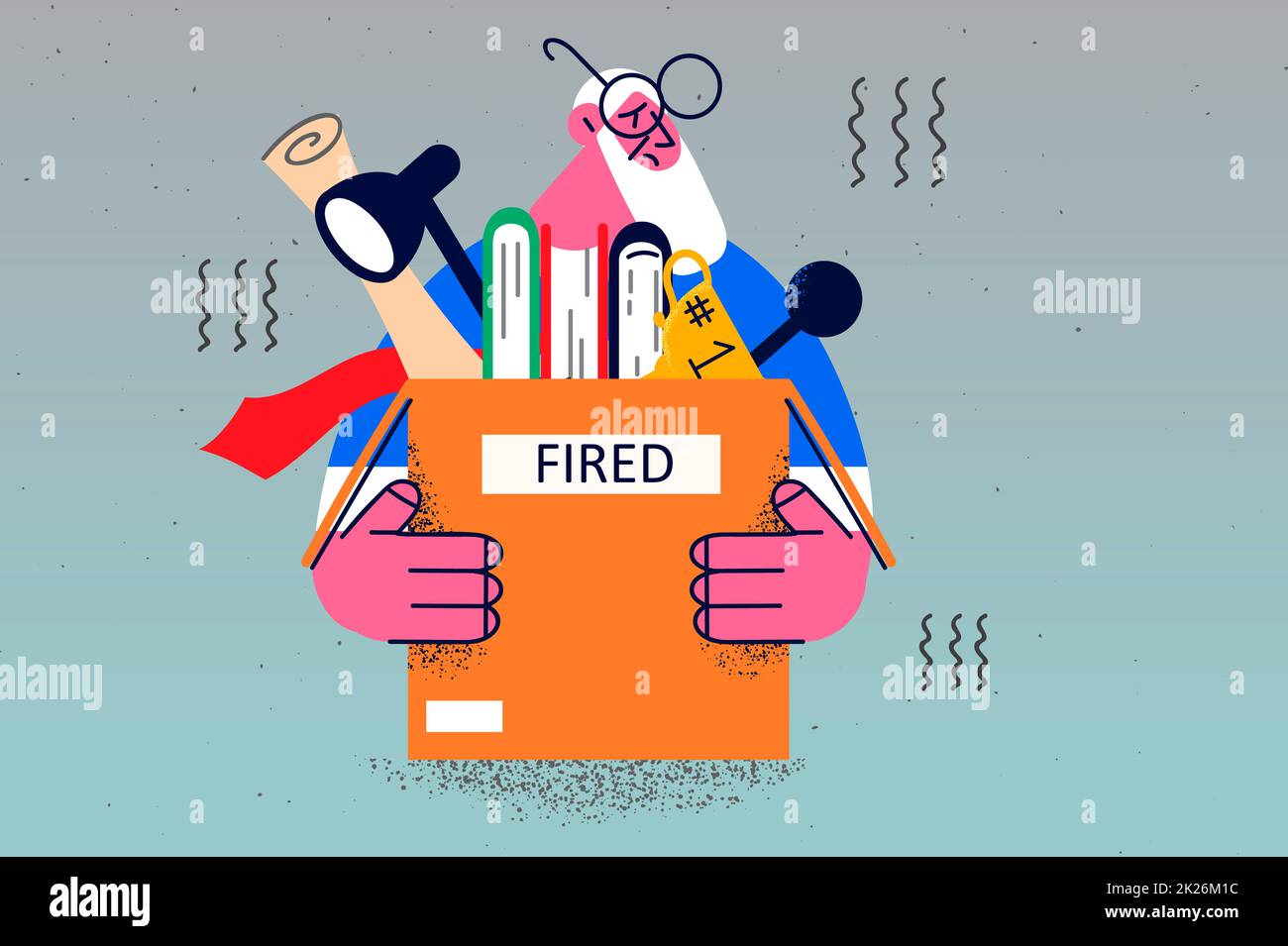 Unhappy mature man fired from office Stock Photo - Alamy