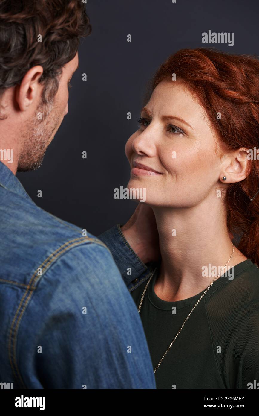 Hes a gentle lover. a beautiful young couple being affectionate Stock ...