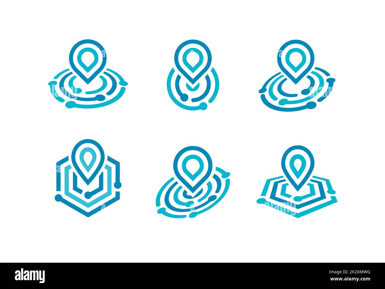 Pin on map vector icon set. Radar abstract button. Navigation system ...