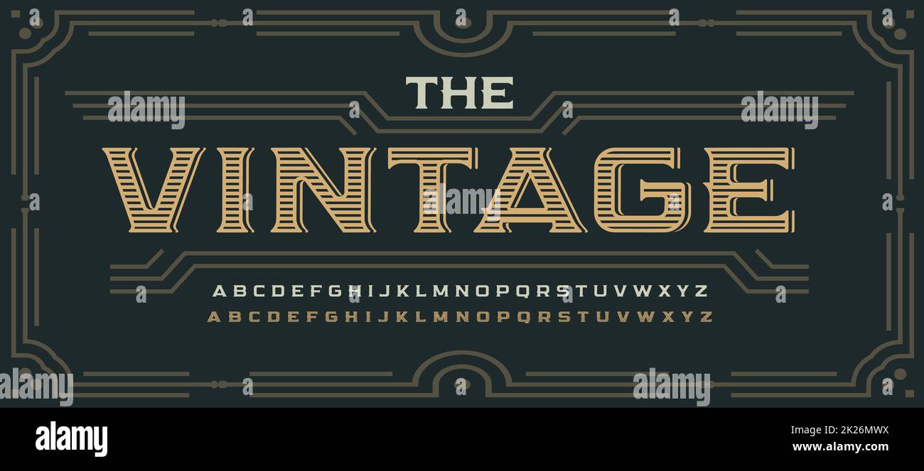 Vintage victorian style letters, classic serif font. Decorative elegant ...