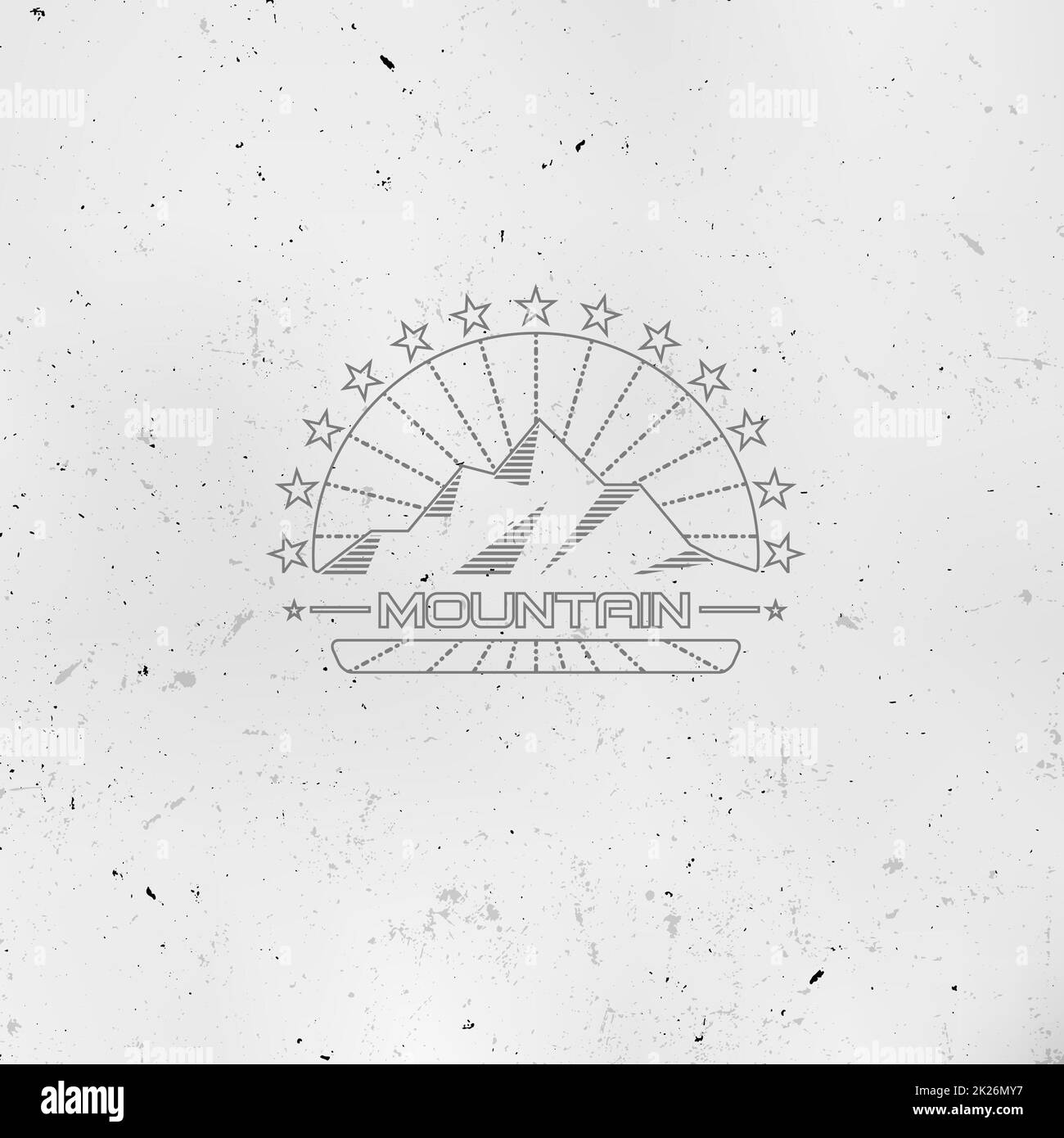 Vintage typography logo. Mountain Stock Photo - Alamy