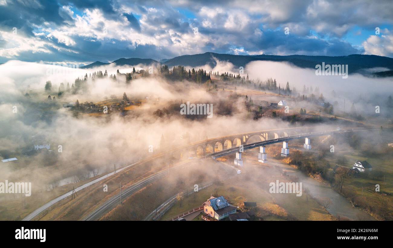 Valley covered mountain morning hi-res stock photography and images - Alamy