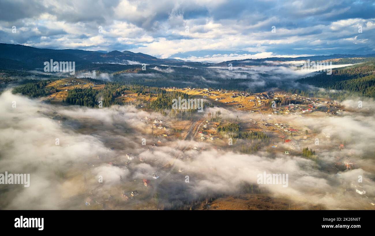 Misty autumn morning mountain hi-res stock photography and images - Alamy