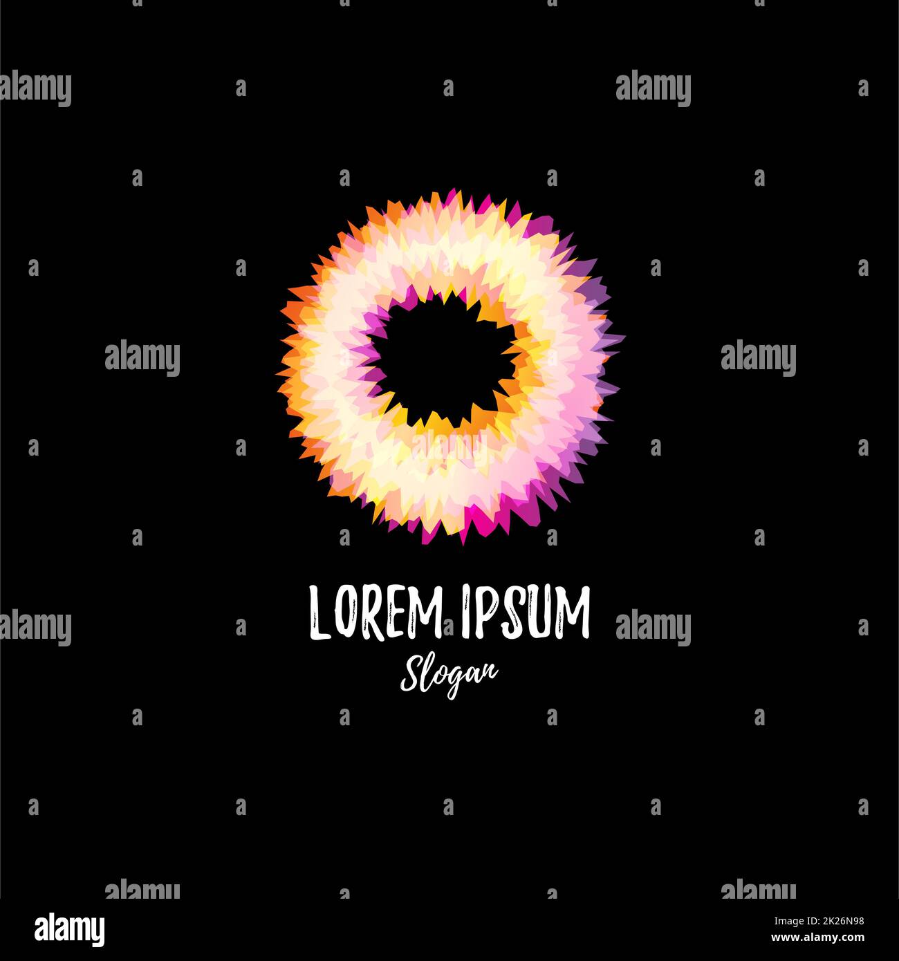 Color wheel, donut, circle. Vibration. Abstract vector logo Stock Photo ...