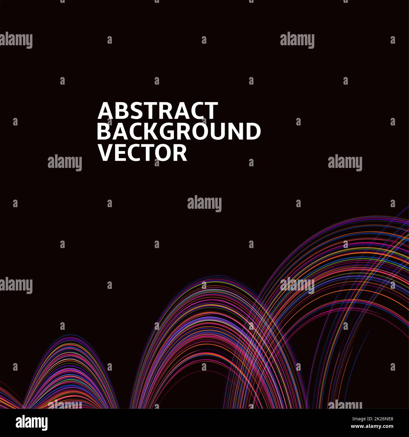 Amazing linear thread, abstract vector black background template ...