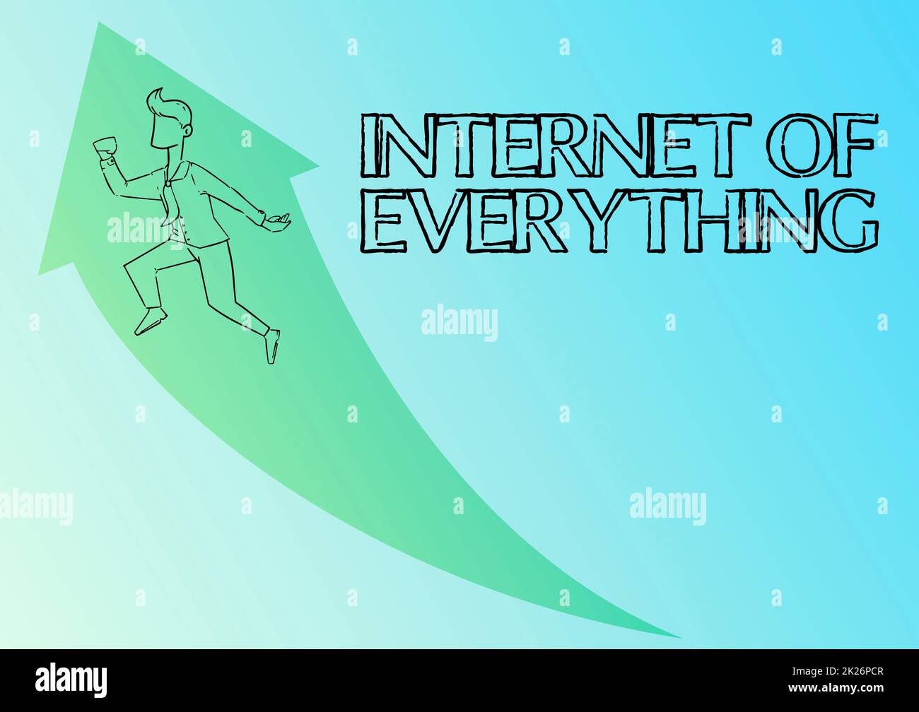 Hand writing sign Internet Of Everything. Word for smart modern city ...