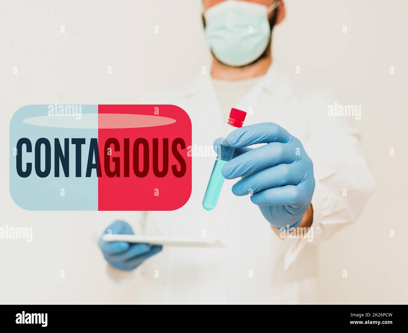 Sign displaying Contagious. Business concept transmissible by direct or ...