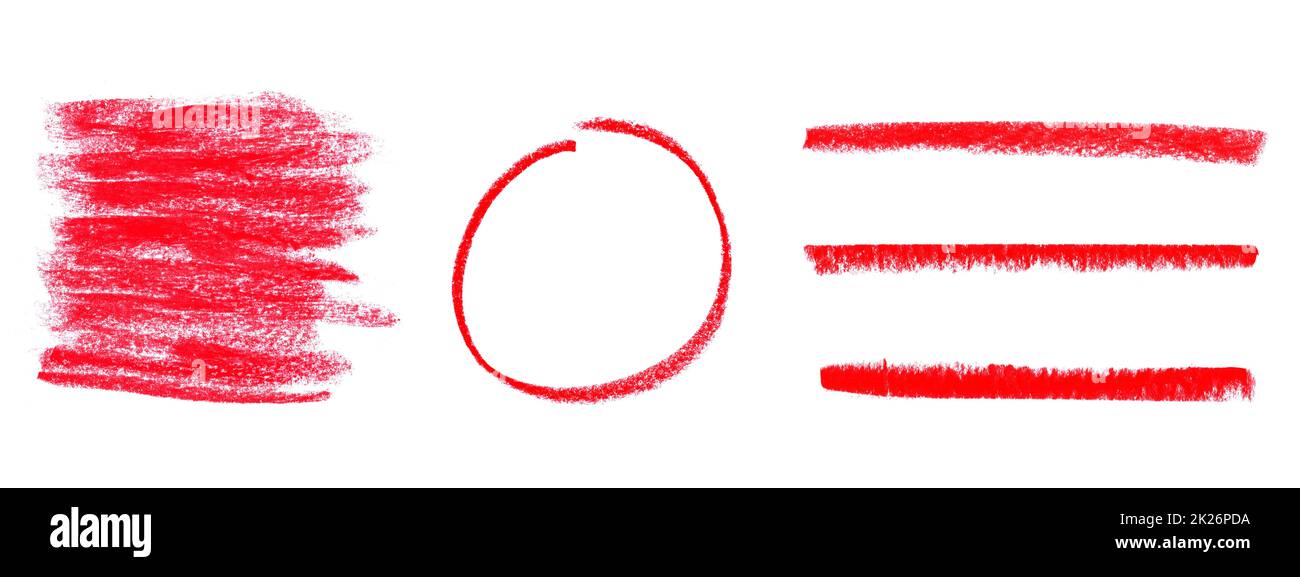 Hand drawn sketch of red circle, stripes and background Stock Photo - Alamy