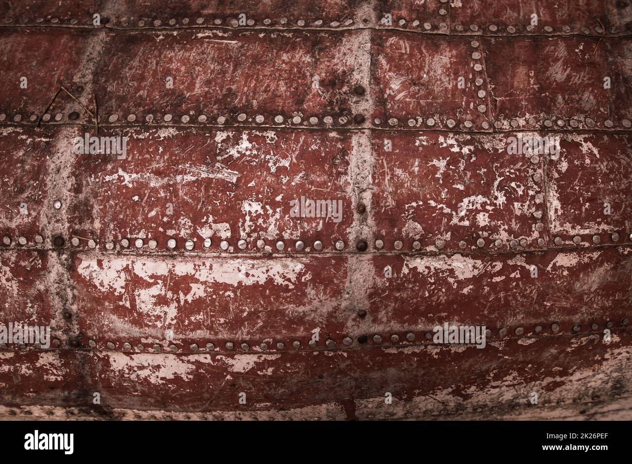 Rusty metal bottom of a rowing boat Stock Photo - Alamy