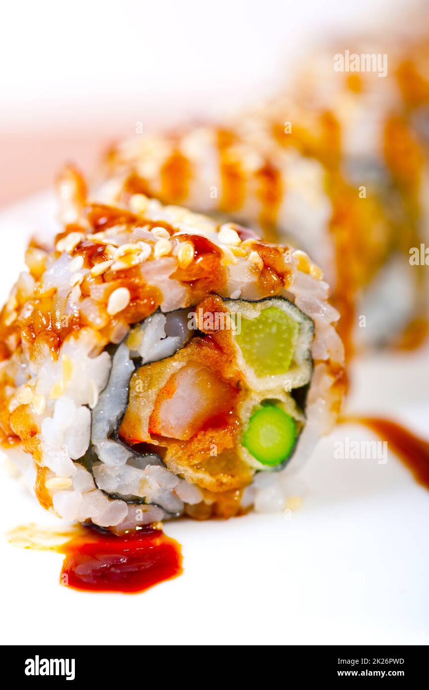 fresh sushi choice combination assortment selection Stock Photo - Alamy