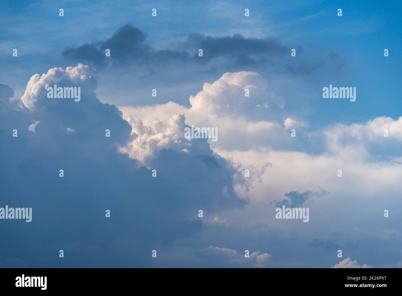 High rising cloud formation due to cold front during weather change ...