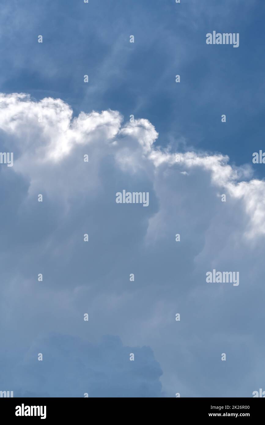 High rising cloud formation due to cold front during weather change ...