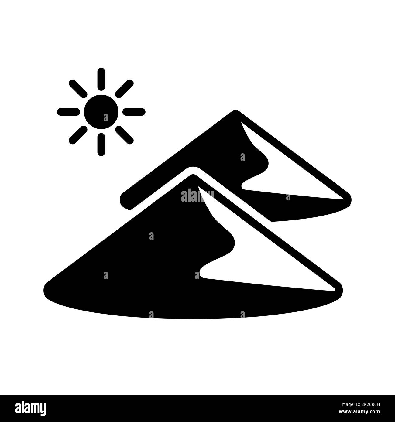 Sand dunes desert landscape sunset Cut Out Stock Images & Pictures - Alamy