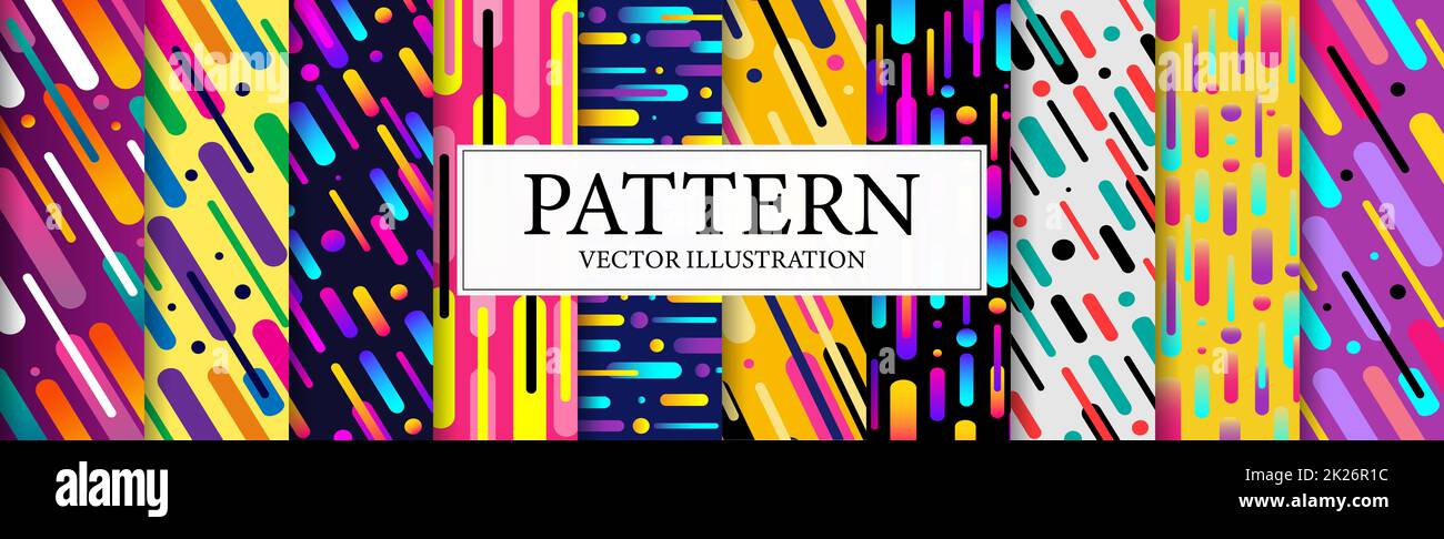 Set of 10 abstract colorful web backgrounds - Vector Stock Photo - Alamy