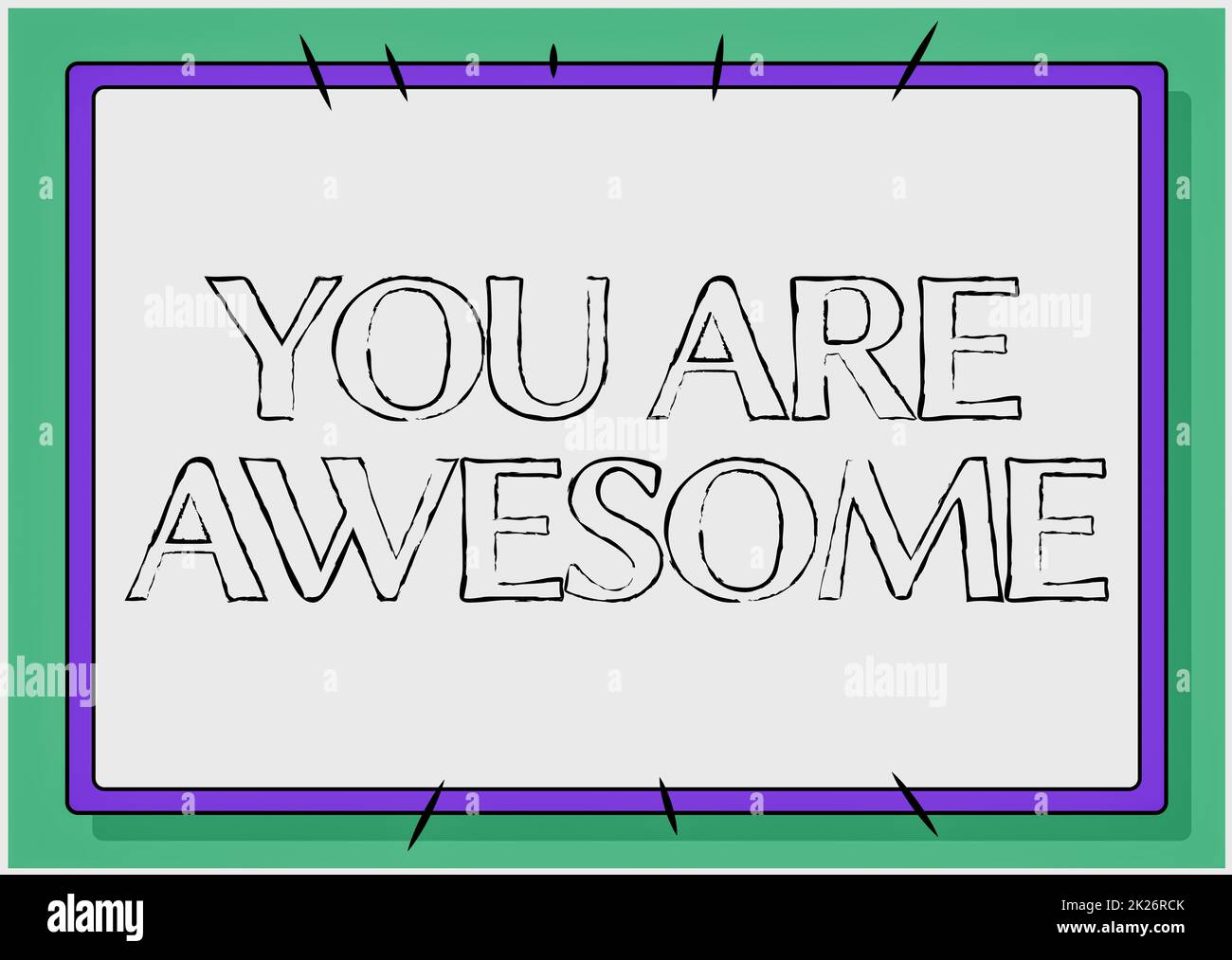 Inspiration showing sign You Are Awesome. Business idea Motivation ...