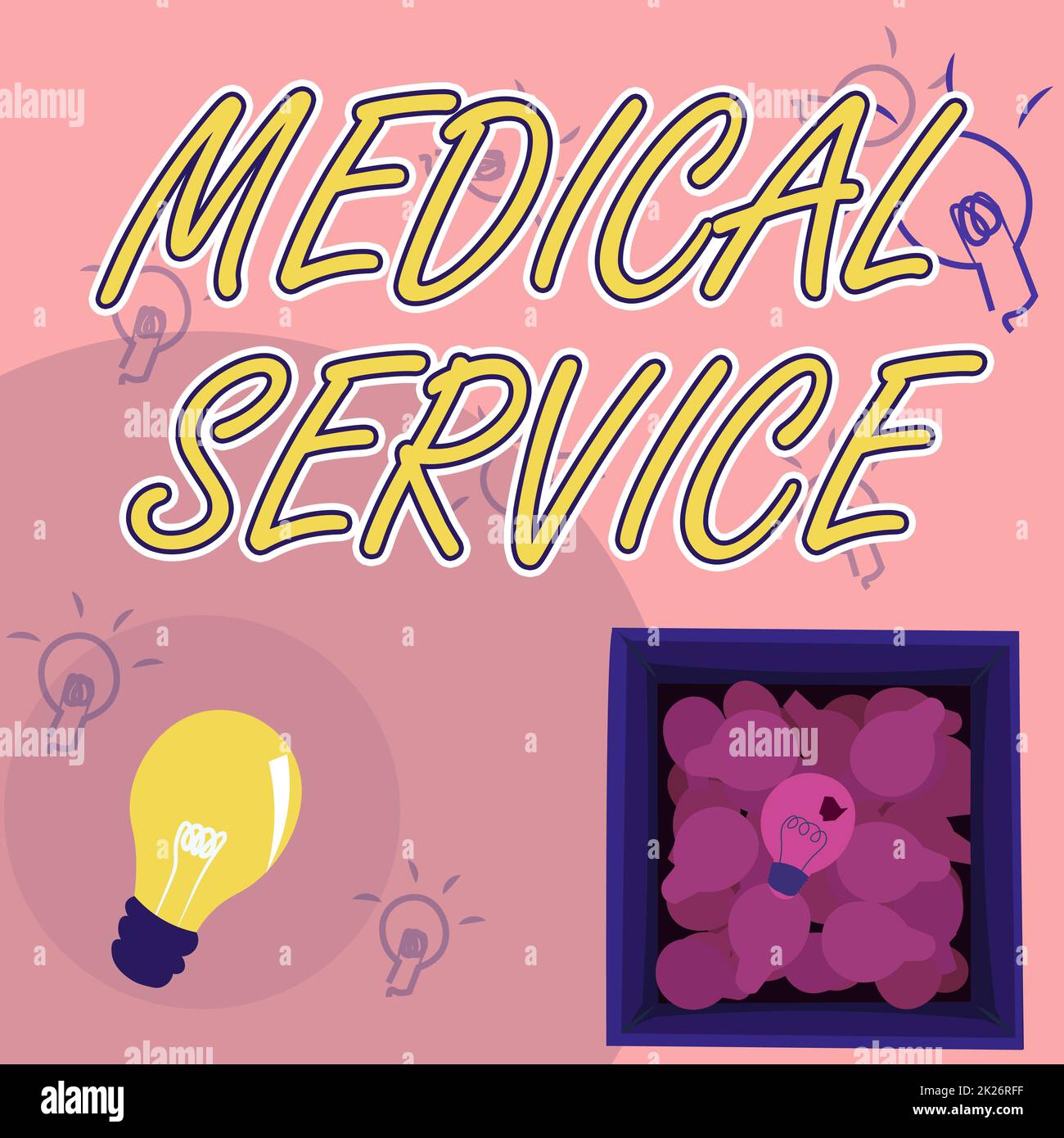 Sign displaying Medical Service. Business showcase care and treatment ...