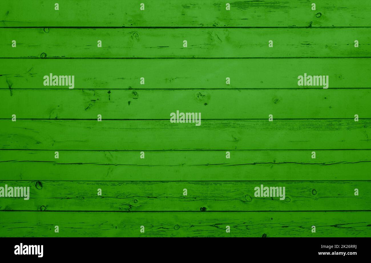 Wooden planks background with green color Stock Photo - Alamy