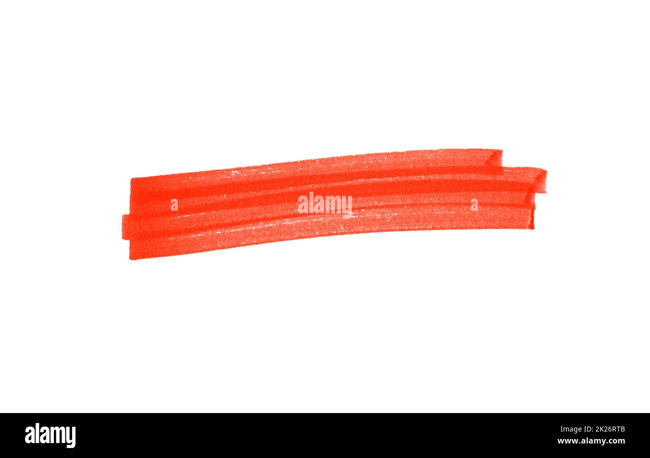 Red stripe hand-drawn with pencil marker Stock Photo - Alamy