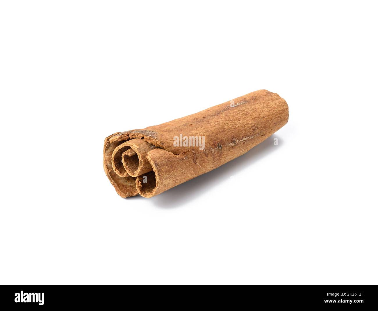 dry brown cinnamon stick isolated on white background, spice Stock ...