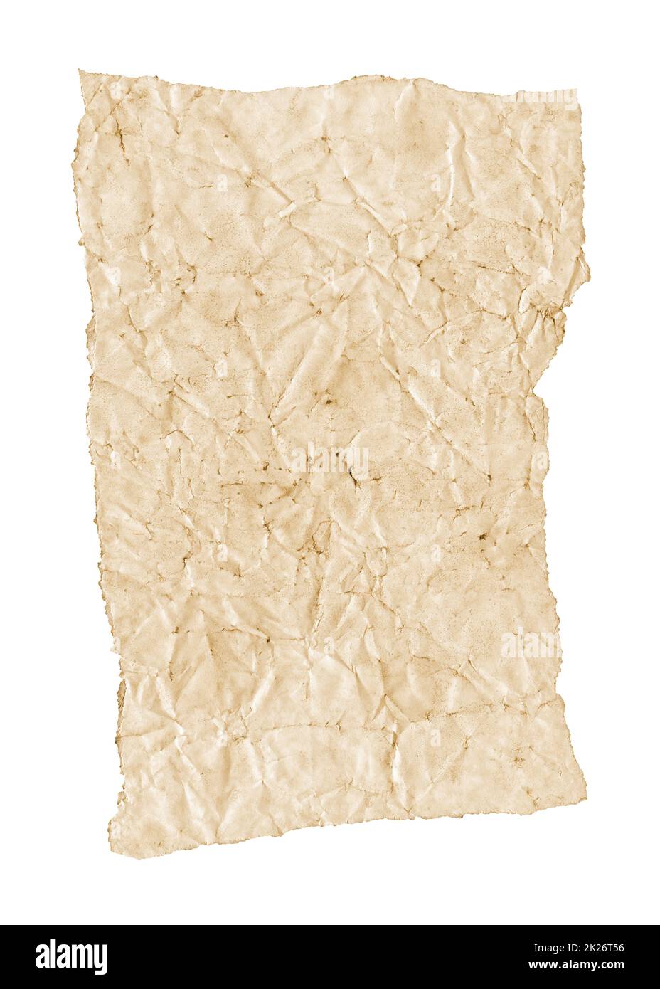 Old grunge paper sheet. Parchment isolated on white Stock Photo - Alamy